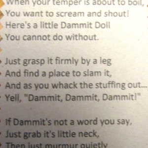 Dammit Doll - Etsy