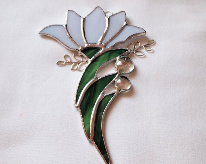 Stained Glass Flower Suncatcher - Etsy