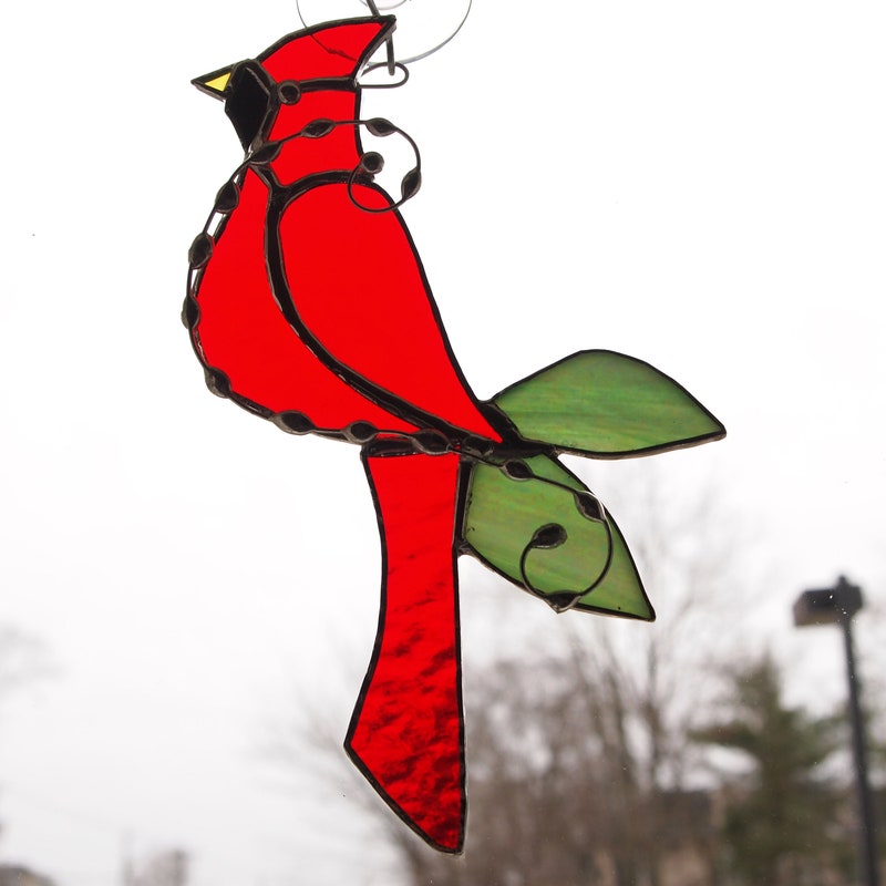 Stained Glass Cardinal - Etsy