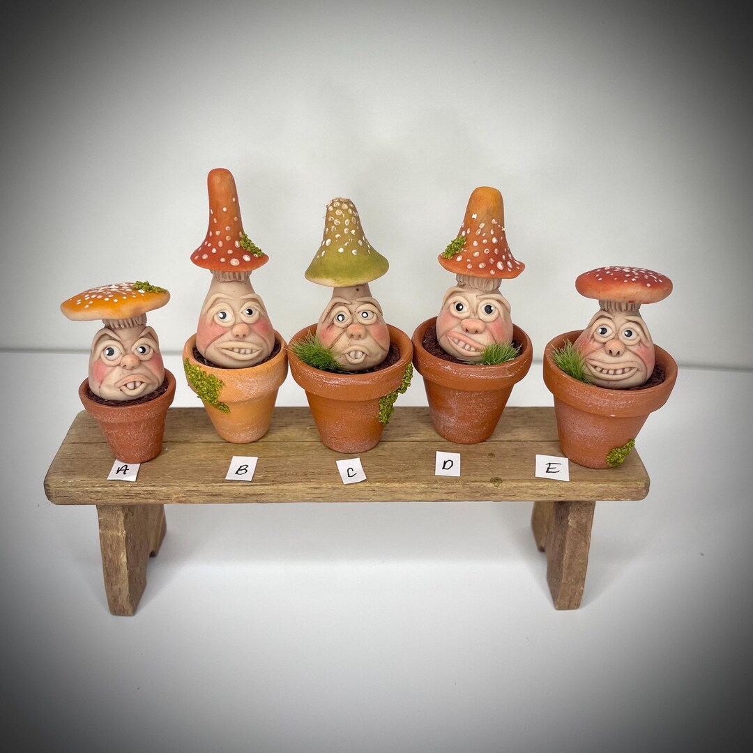 1/12th Scale Toadstool Character in Pot one Only - Etsy