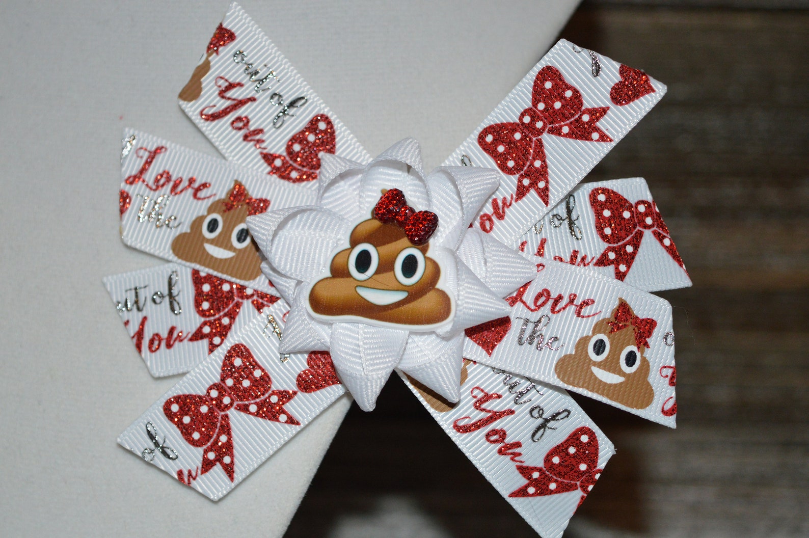 Poop Emoji Hair Bow | Etsy