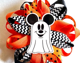 Spooky Handmade Halloween Bow, Ghost Bow - Etsy
