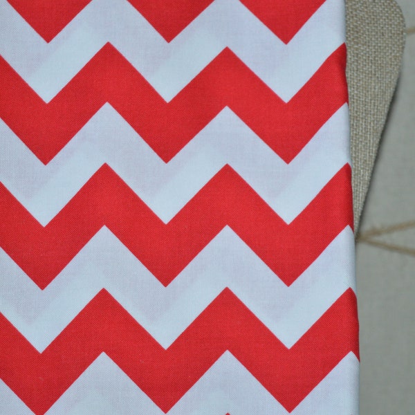Red Chevron Fabric - Etsy