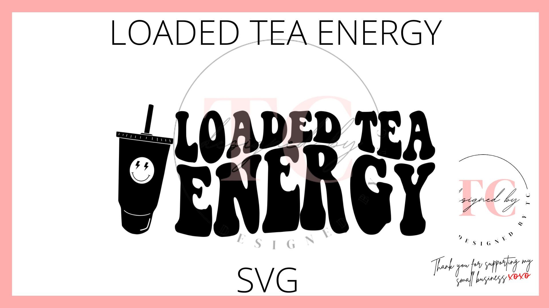 Loaded Tea Energy Tea Life Mega Tea Life Wavy Font SVG - Etsy
