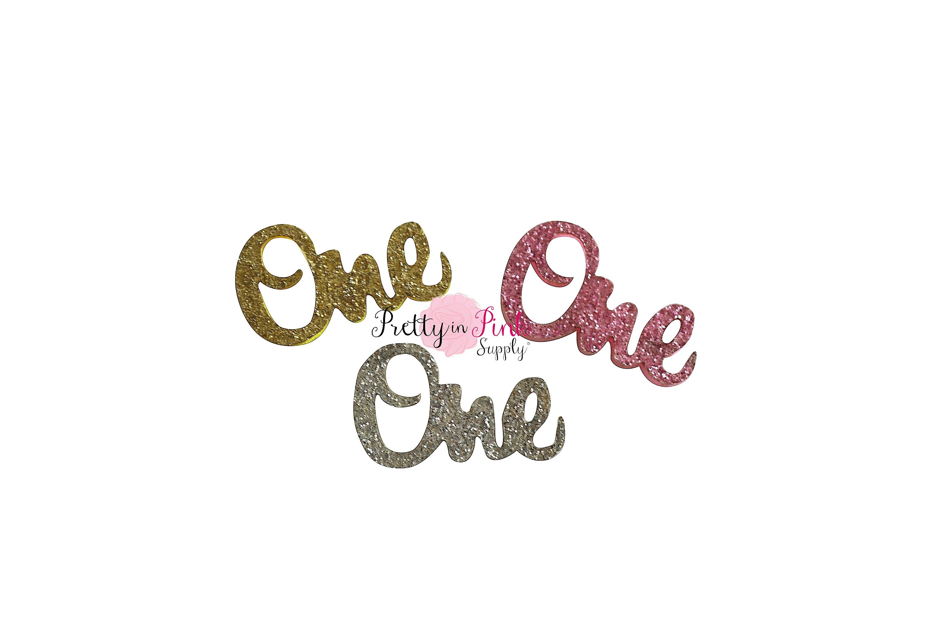 1 MINI Glitter CURSIVE Number One Glitter Felt Applique | Etsy