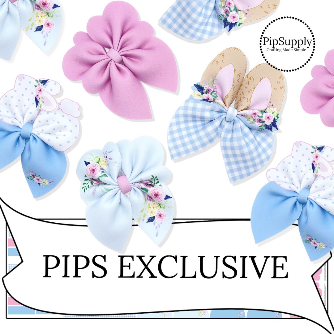 Bunny Hop Shapes Bubble Neoprene Hair Bows DIY PIPS EXCLUSIVE Easter ...