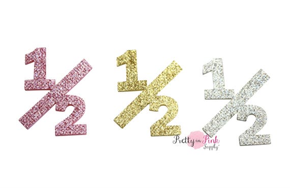 Fancy Number 1/2 Glitter Felt Applique 2 Glitter | Etsy