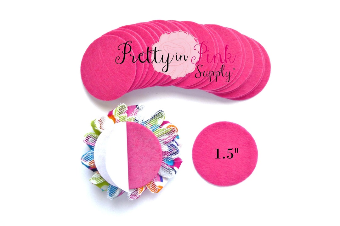 Hot Pink Felt Circles 1.5 Felt Circles Self Adhesive Felt Circle 1.5 ...