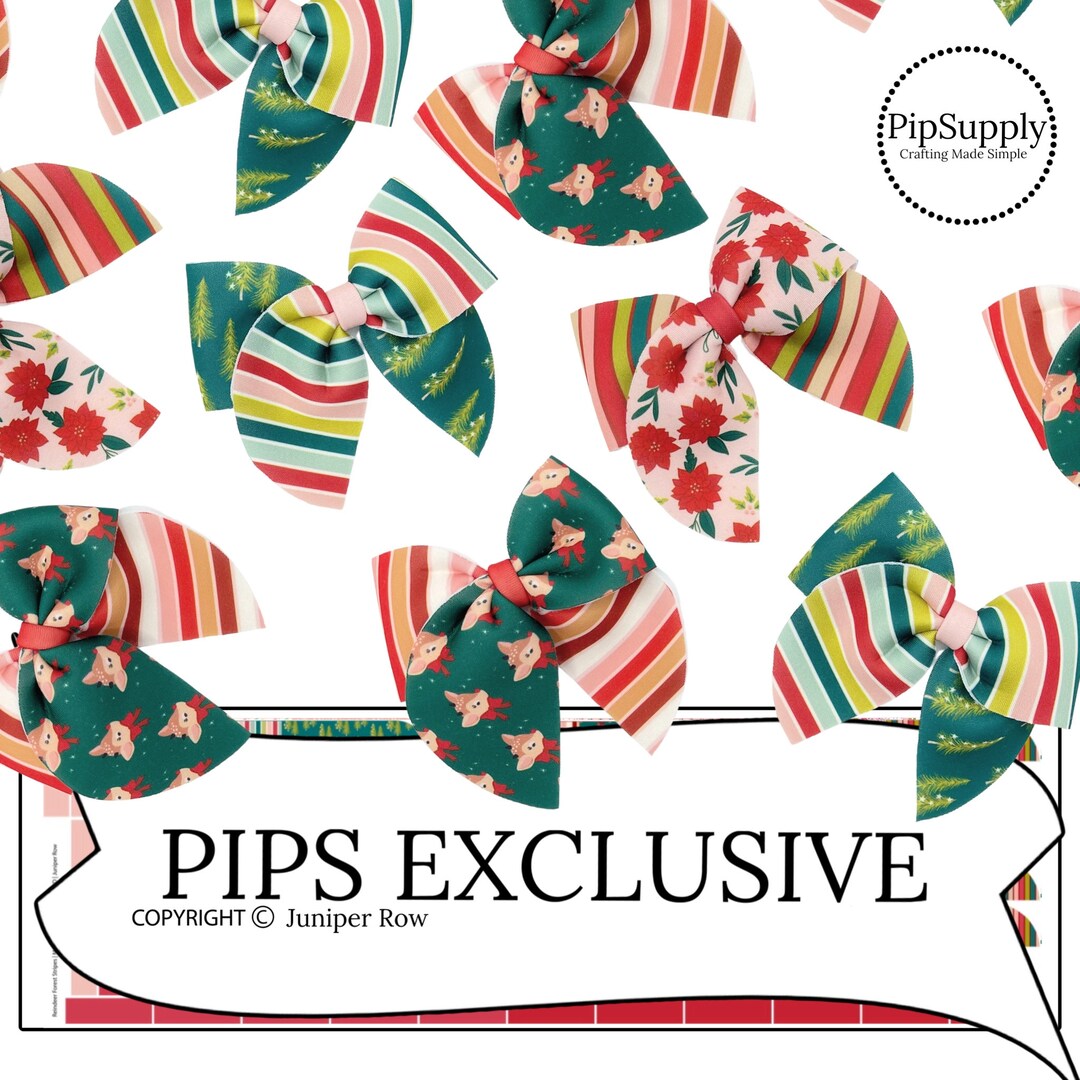 Juniper Row Reindeer Forest Stripes Sailor Neoprene Hair - Etsy