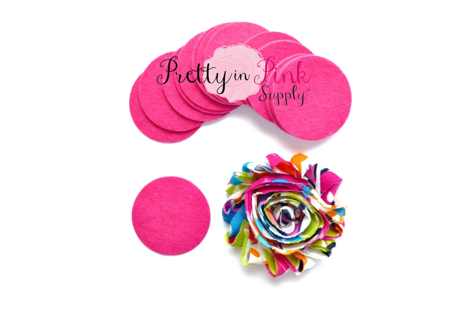 Hot Pink Felt Circles 1.5 Felt Circles Self Adhesive - Etsy