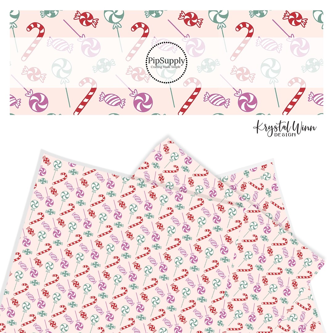 Krystal Winn Candy Land Custom Faux Leather Christmas Candy Faux ...