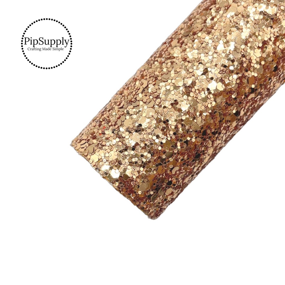 Chunky Glitter Sheet Copper Gold Classic Glitter Fabric Sheet Solid ...