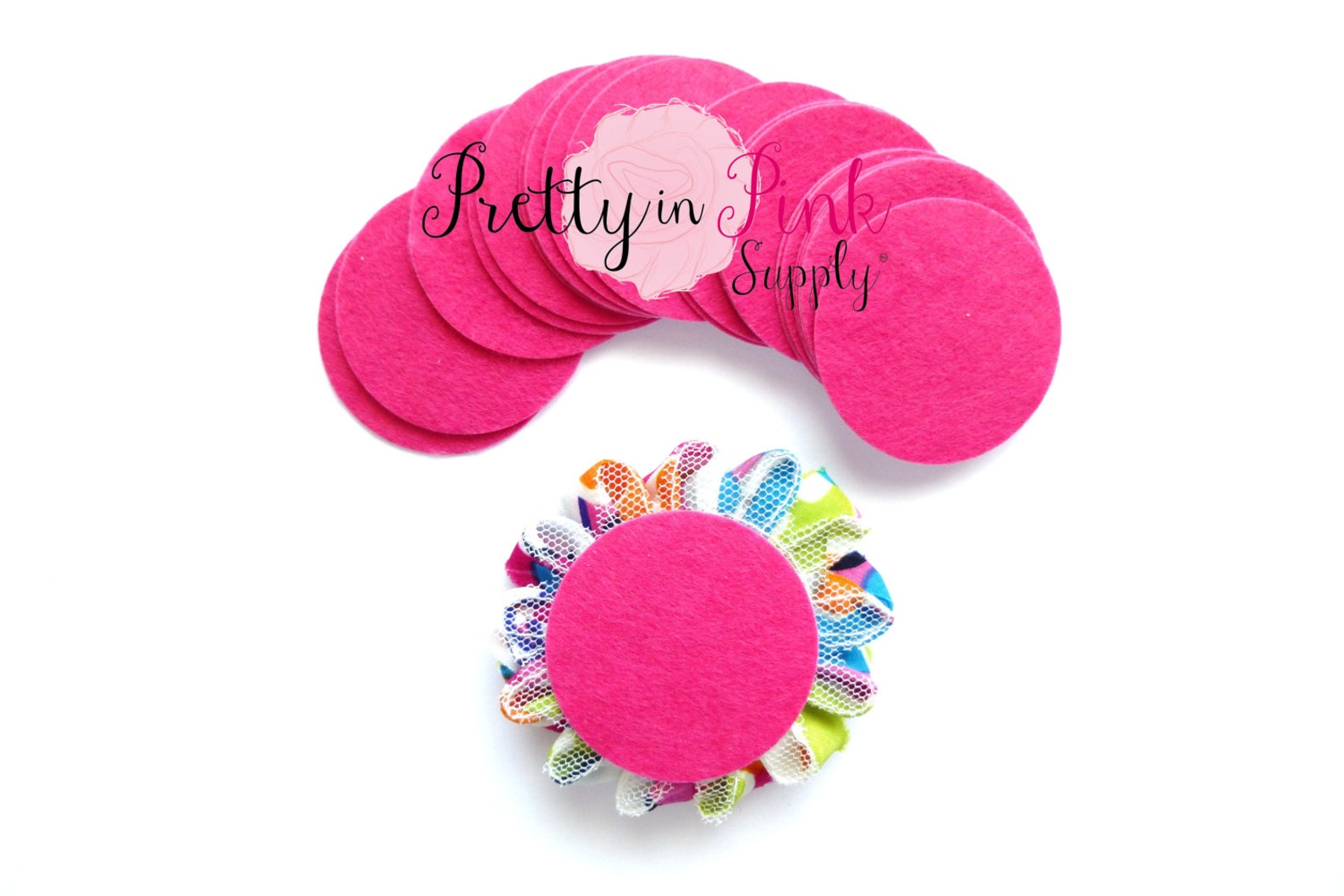 Hot Pink Felt Circles 1.5 Felt Circles Self Adhesive - Etsy