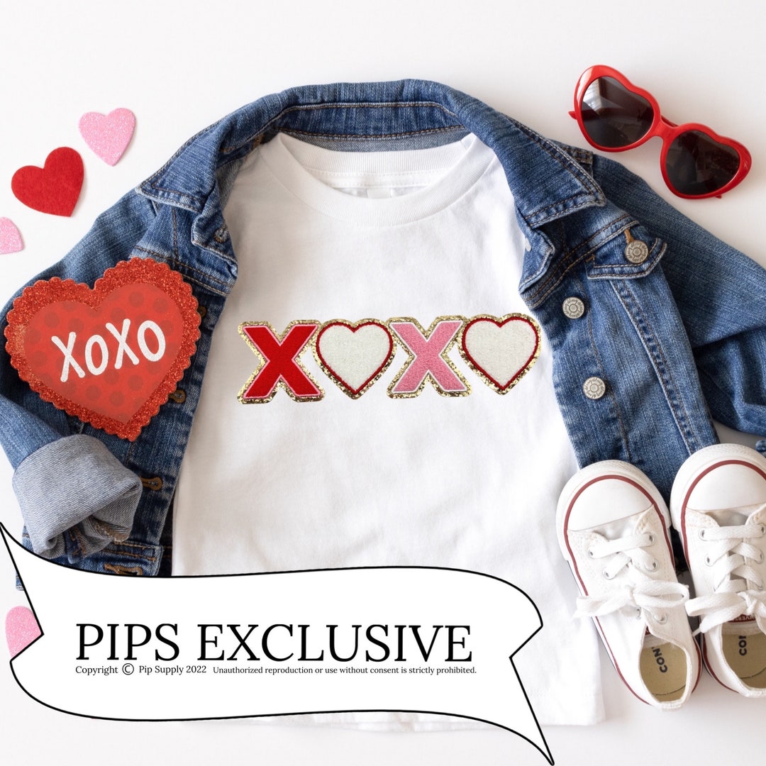XOXO Chenille Iron on Patch Love Letter Set Iron on Embellishment PIPS EXCLUSIVE Valentine ...