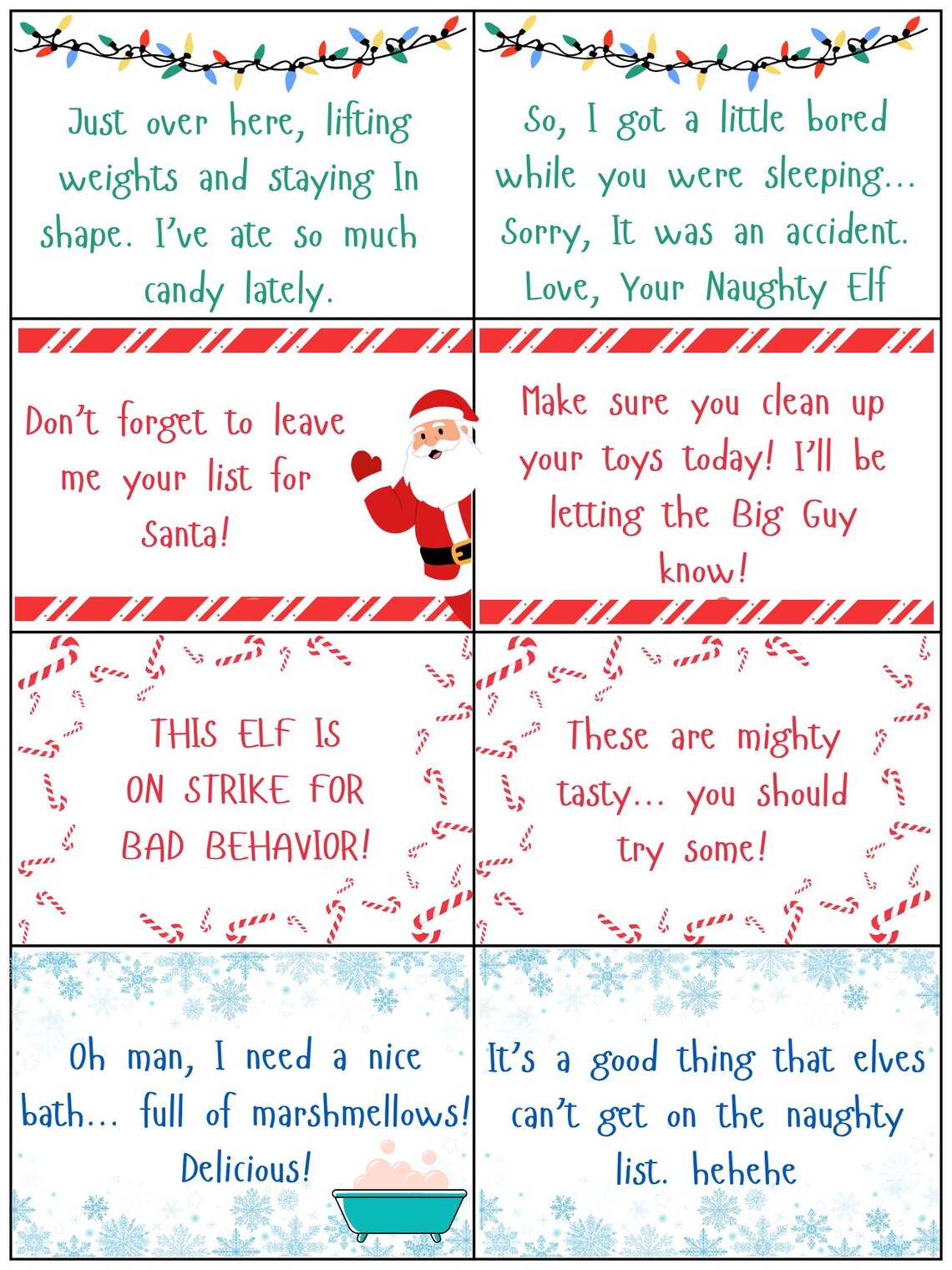 Printable Elf Letter & Activity Cards | Christmas Elf Kit (digital ...
