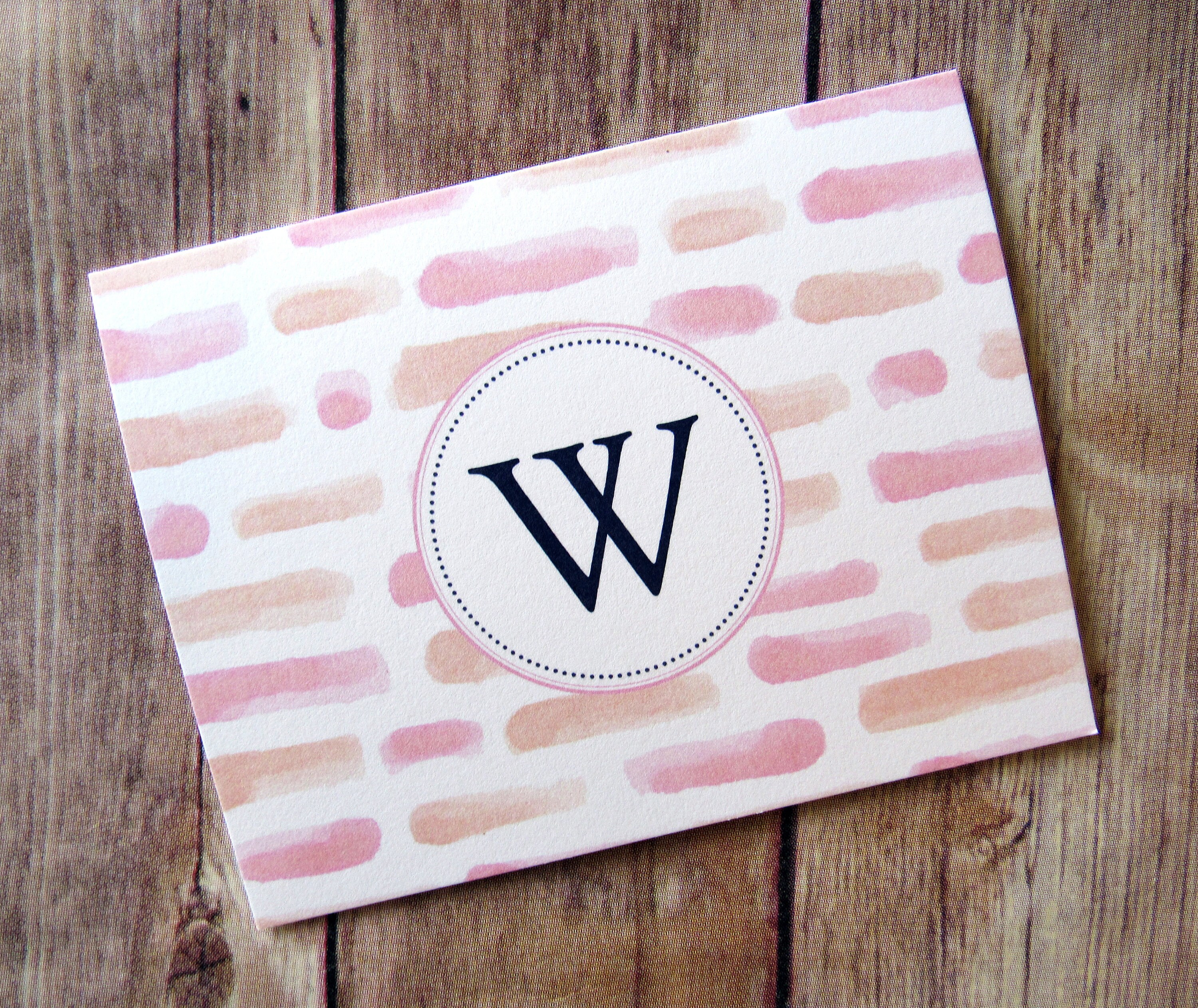 Monogrammed W Cards / Letter W / Stationery / Monogrammed | Etsy