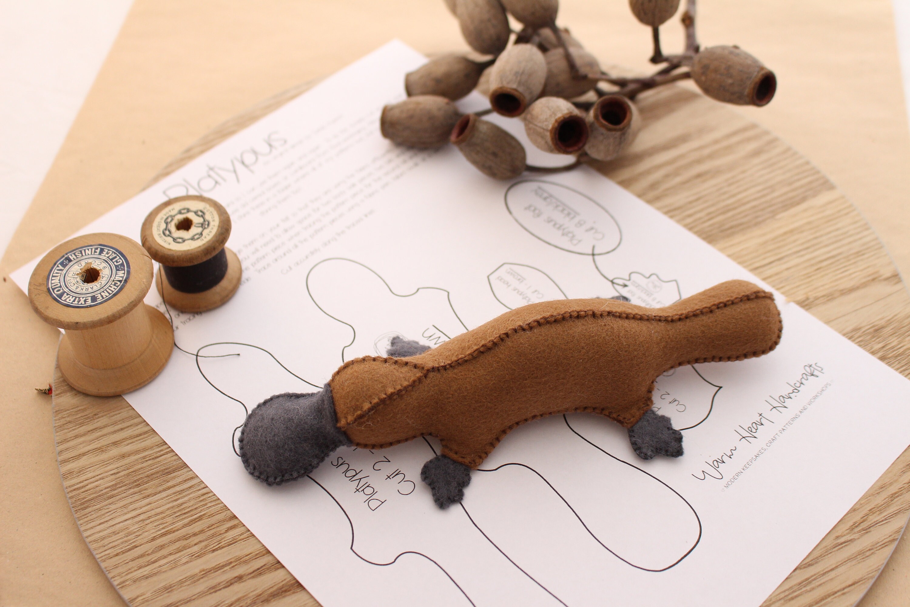 Australian Platypus Craft Pattern and Guide PDF DIGITAL DOWNLOAD ...