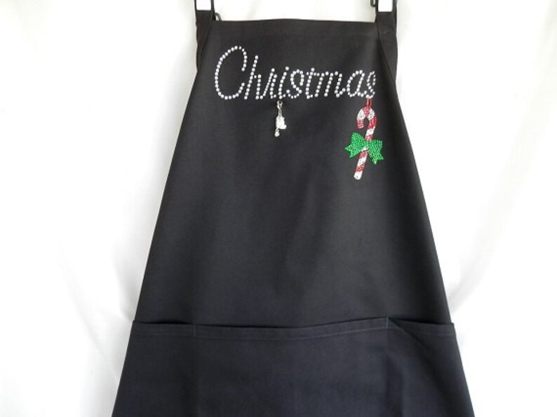 Womens Christmas Apron With A Candy Cane. It Comes With A Removable ...