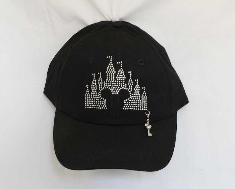 Rhinestone Disney Castle Mickey Head Womens Hat It Comes With | Etsy