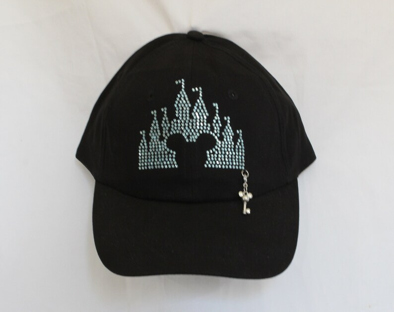 Rhinestone Disney Castle Mickey Head Womens Hat It Comes With - Etsy