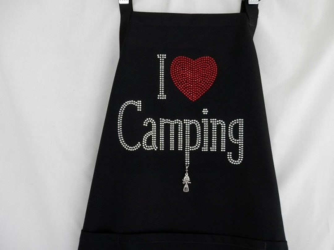Rhinestone Campers Apron Has A Removable Camp Fire Charm or Choose A ...