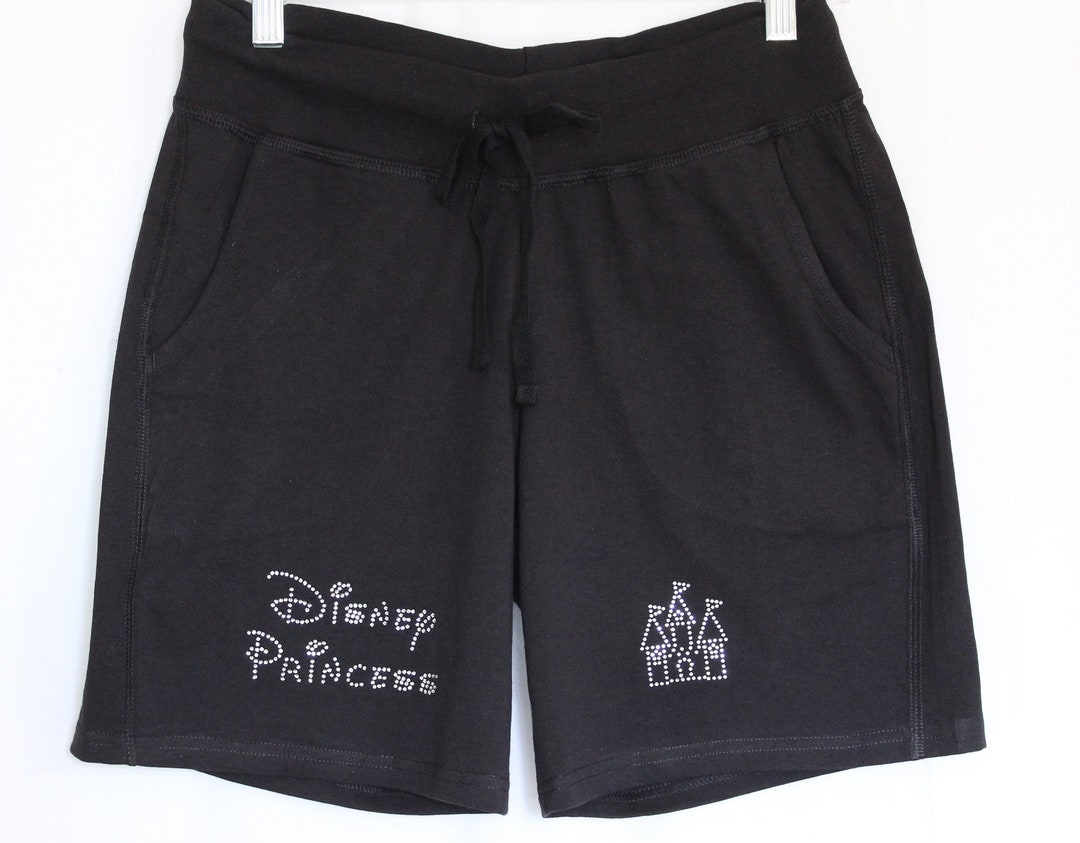 Disney Princess and Castle Shorts Several Rhinestone Designs to Choose ...