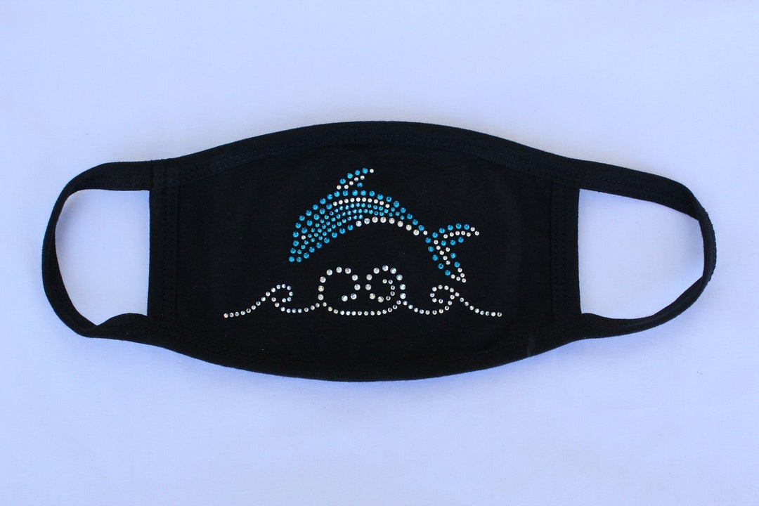 Dolphin Face Mask, Rhinestone Dolphin Face Cover, Cruise Ship Mask ...