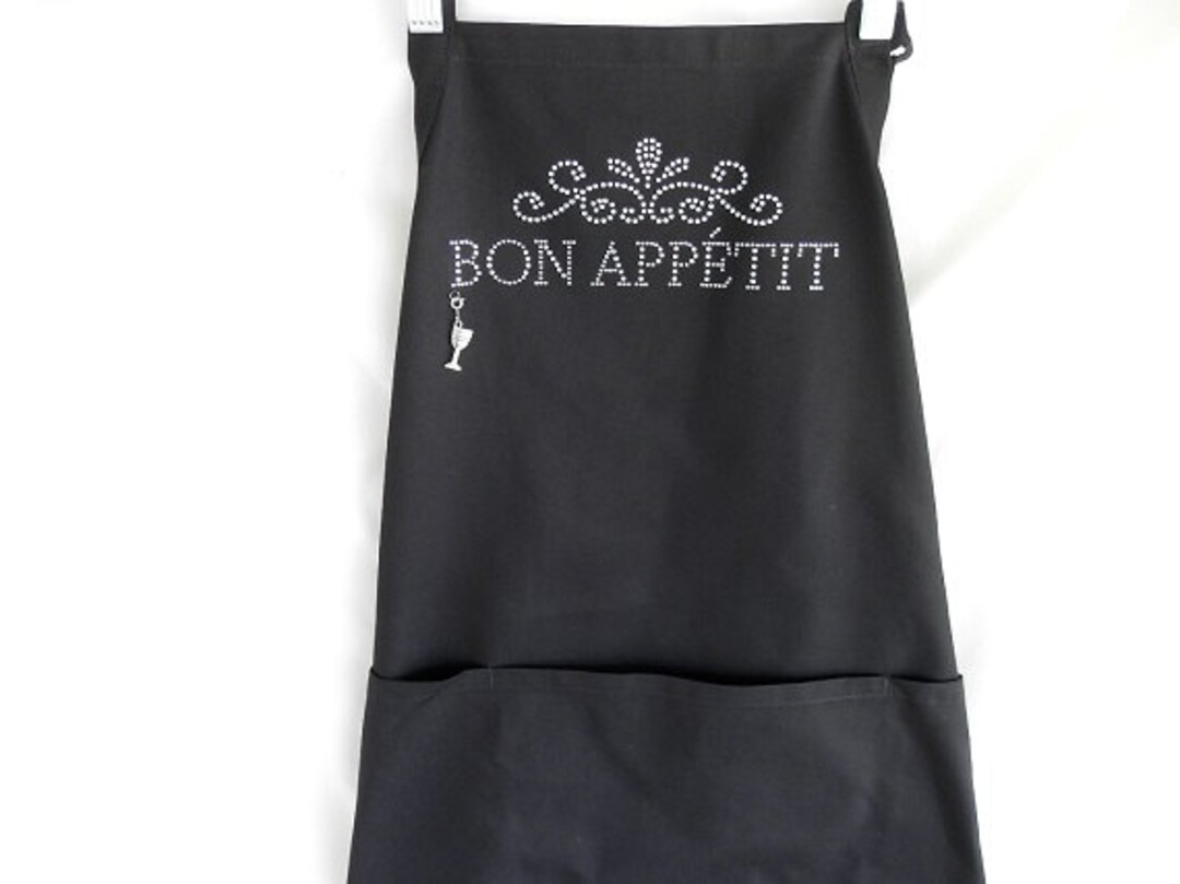 Bon Appetit Womens Cooking Apron It Comes With a Removable Wine Glass ...