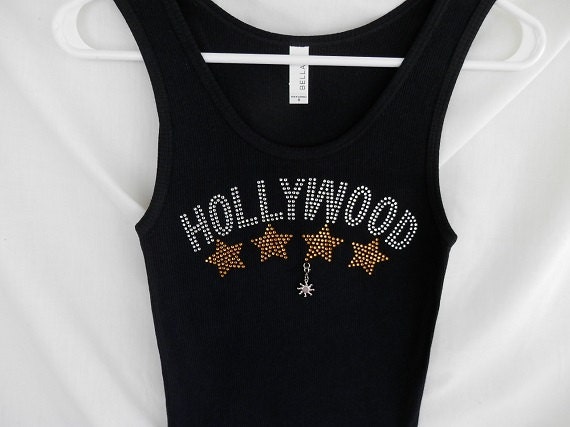 Hollywood Star Rhinestone Tank Top It Comes With A Removable | Etsy
