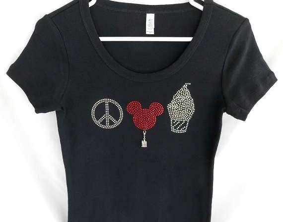 Disney Peace Sign Mickey Head Dole Whip Women's T Shirt. | Etsy