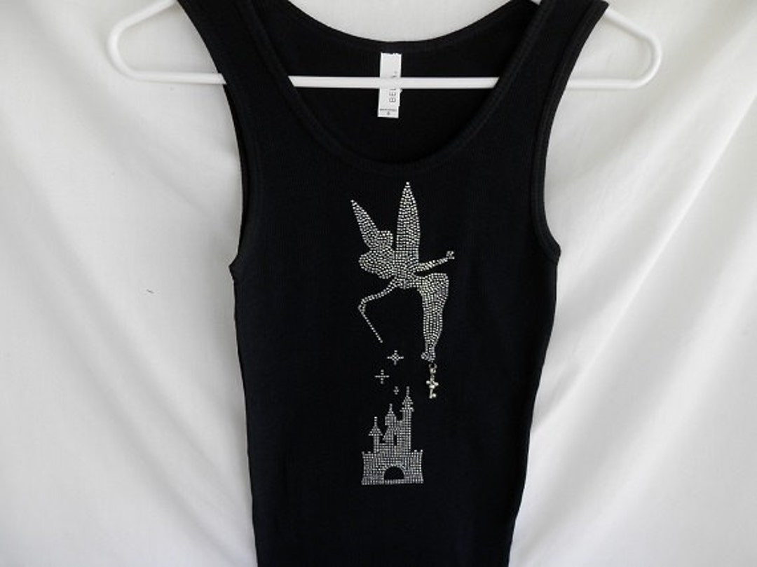 Tinkerbell & Disney Castle Rhinestone Tank Top. It Comes With A ...