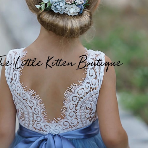 Ivory Lace Flower Girl Dress Wedding Party Holiday Etsy