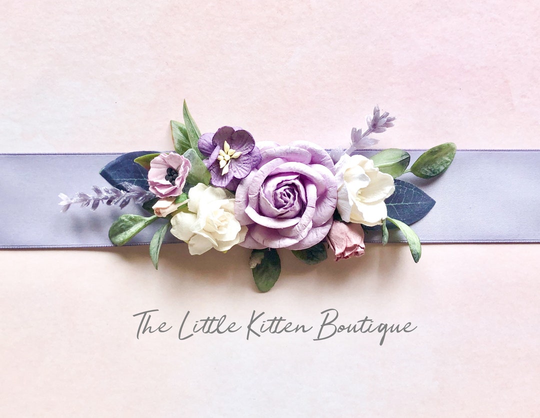 Flower Sash, Wedding Sash, Custom Sash, Sash's, Sashes for Dresses ...