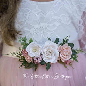 Flower Sash, Wedding Sash, Custom Sash, Sash's, Sashes for Dresses ...