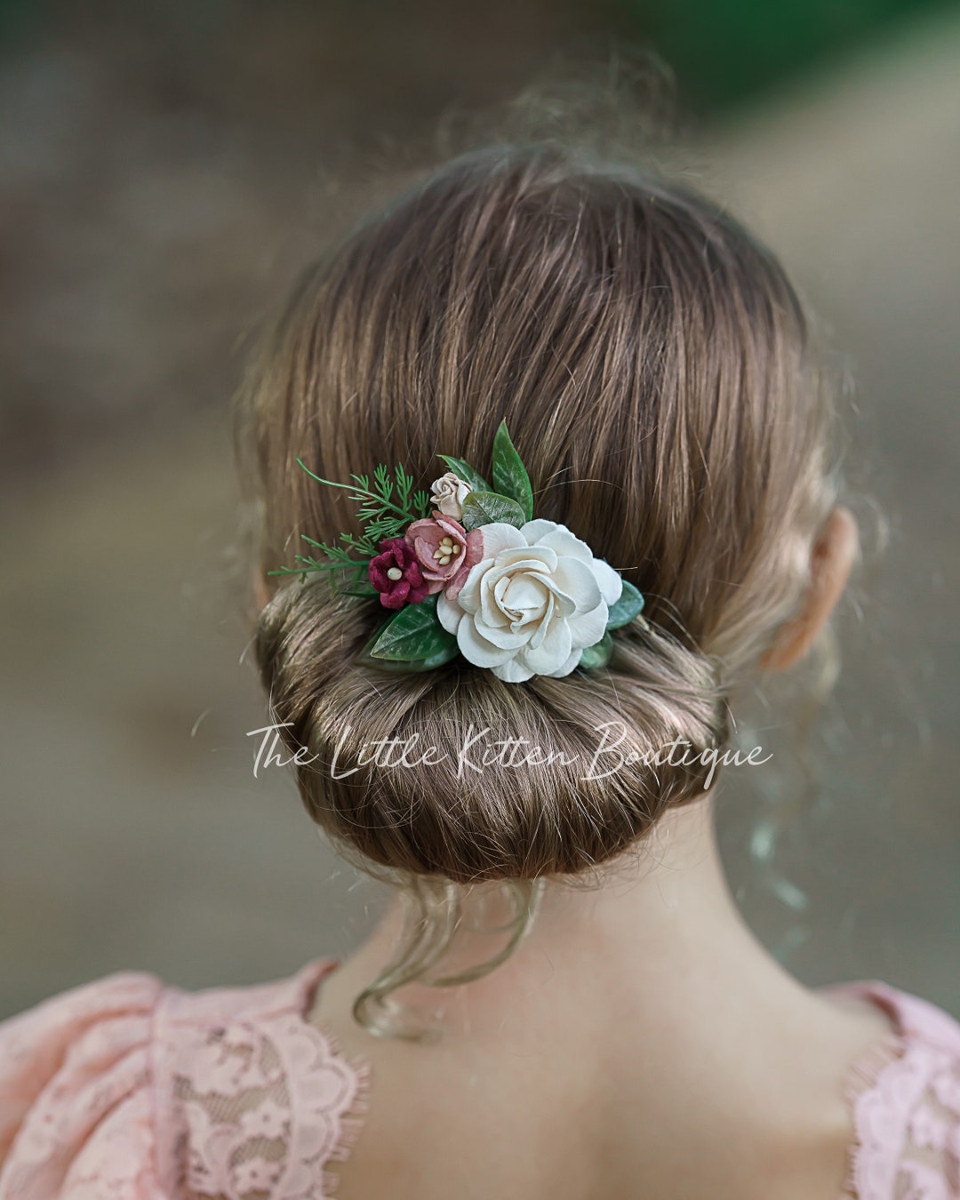 Flower Hair Combs, Flower Wedding Hair Comb, Rose Wedding Hair ...