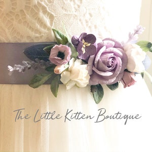 Flower Sash, Wedding Sash, Custom Sash, Sash's, Sashes for Dresses ...
