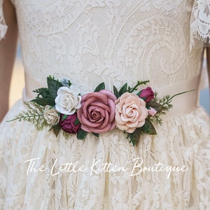 Flower Sash, Wedding Sash, Custom Sash, Sash's, Sashes for Dresses ...