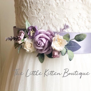 Flower Sash, Wedding Sash, Custom Sash, Sash's, Sashes for Dresses ...