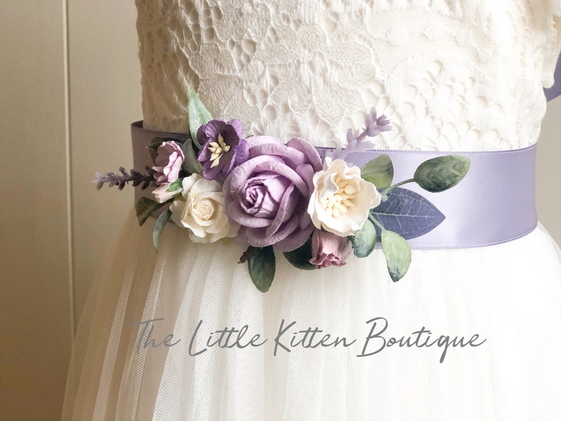 Flower Sash, Wedding Sash, Custom Sash, Sash's, Sashes for Dresses ...