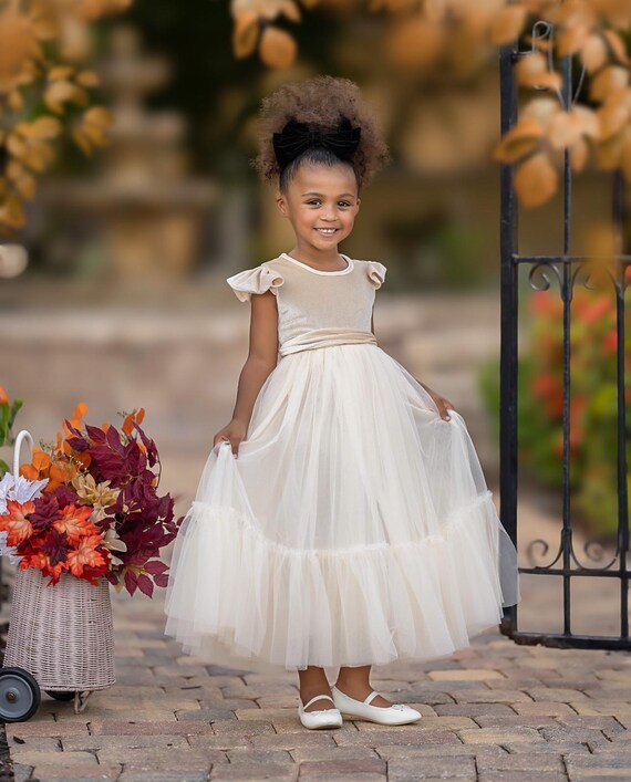 Tulle Dresses For Girls Flower Girl Dress Toddler Kids Princess Wedding ...