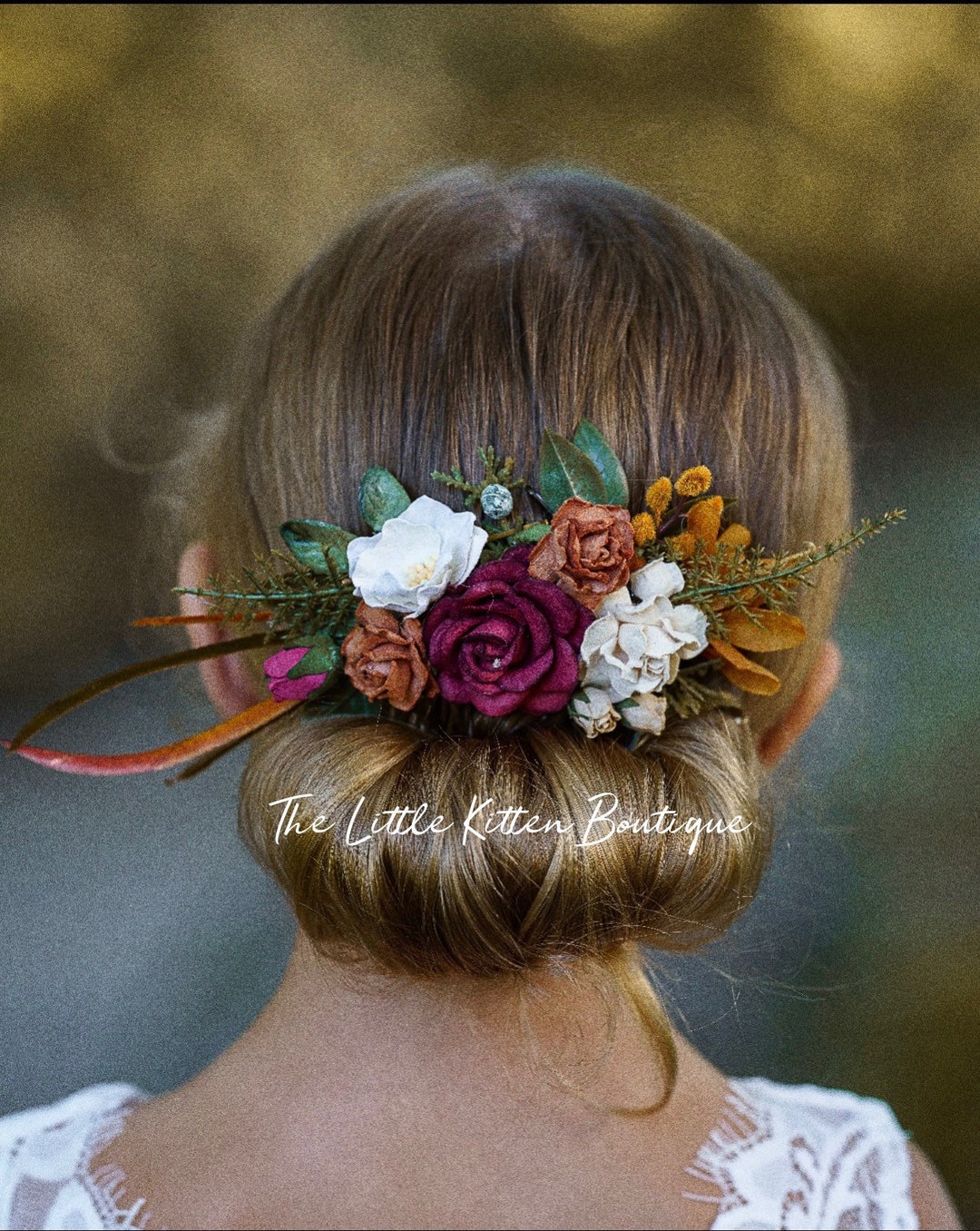 Flower Hair Combs, Flower Wedding Hair Comb, Rose Wedding Hair ...