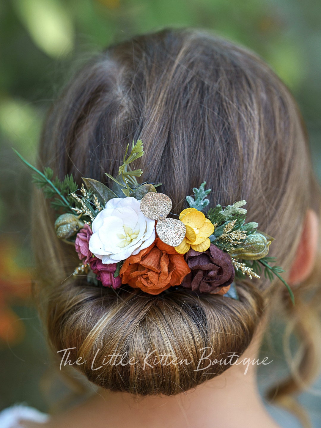 Flower Hair Combs, Flower Wedding Hair Comb, Rose Wedding Hair ...