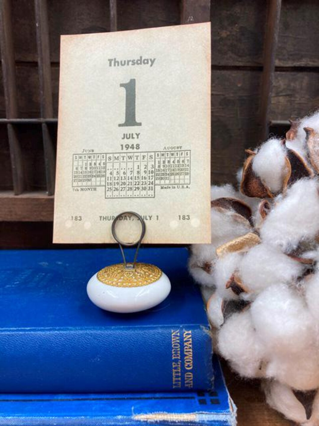 Simple White & Gold Table Number Holder Vintage Wedding White Ceramic ...