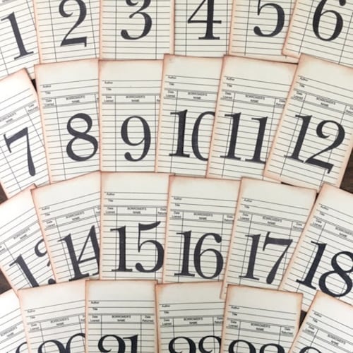 Library Wedding Table Place Cards - Etsy