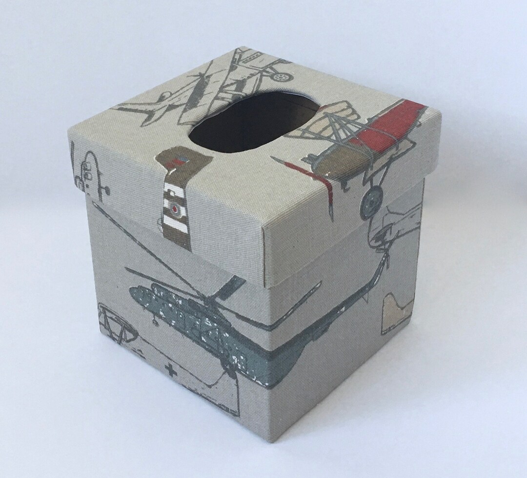 Vintage Airplanes TISSUE BOX COVER Airplanes Kleenex Box Cover Baby ...