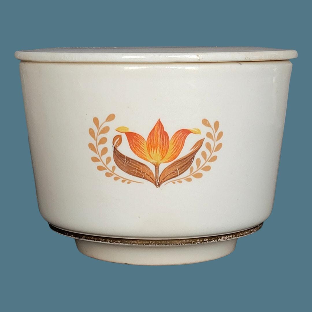 Vintage 1940s Harker Pottery Bakerite "modern Tulip" Lidded Bowl - Etsy