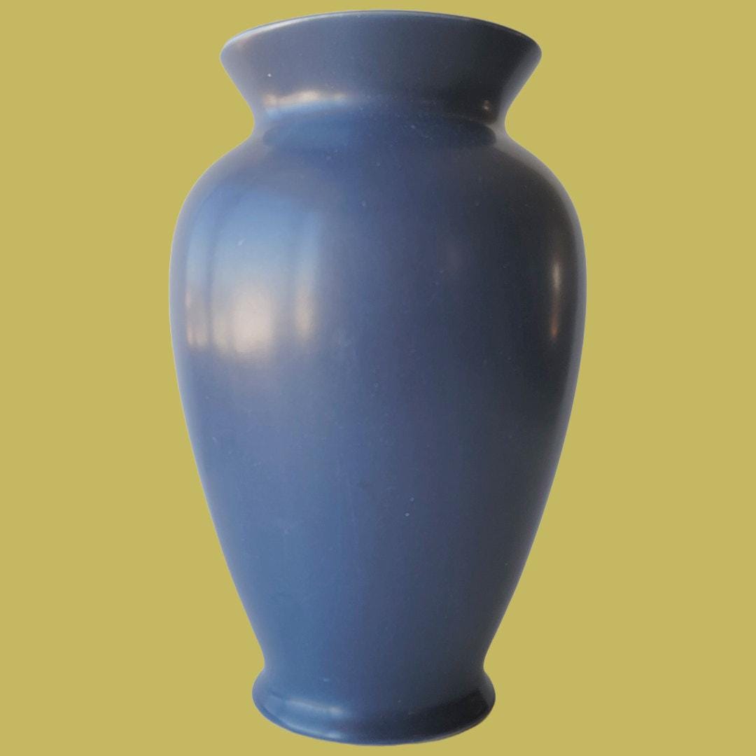 Vintage 1990s Post Modern Dusty Blue Matte Finish Vase From Eno ...