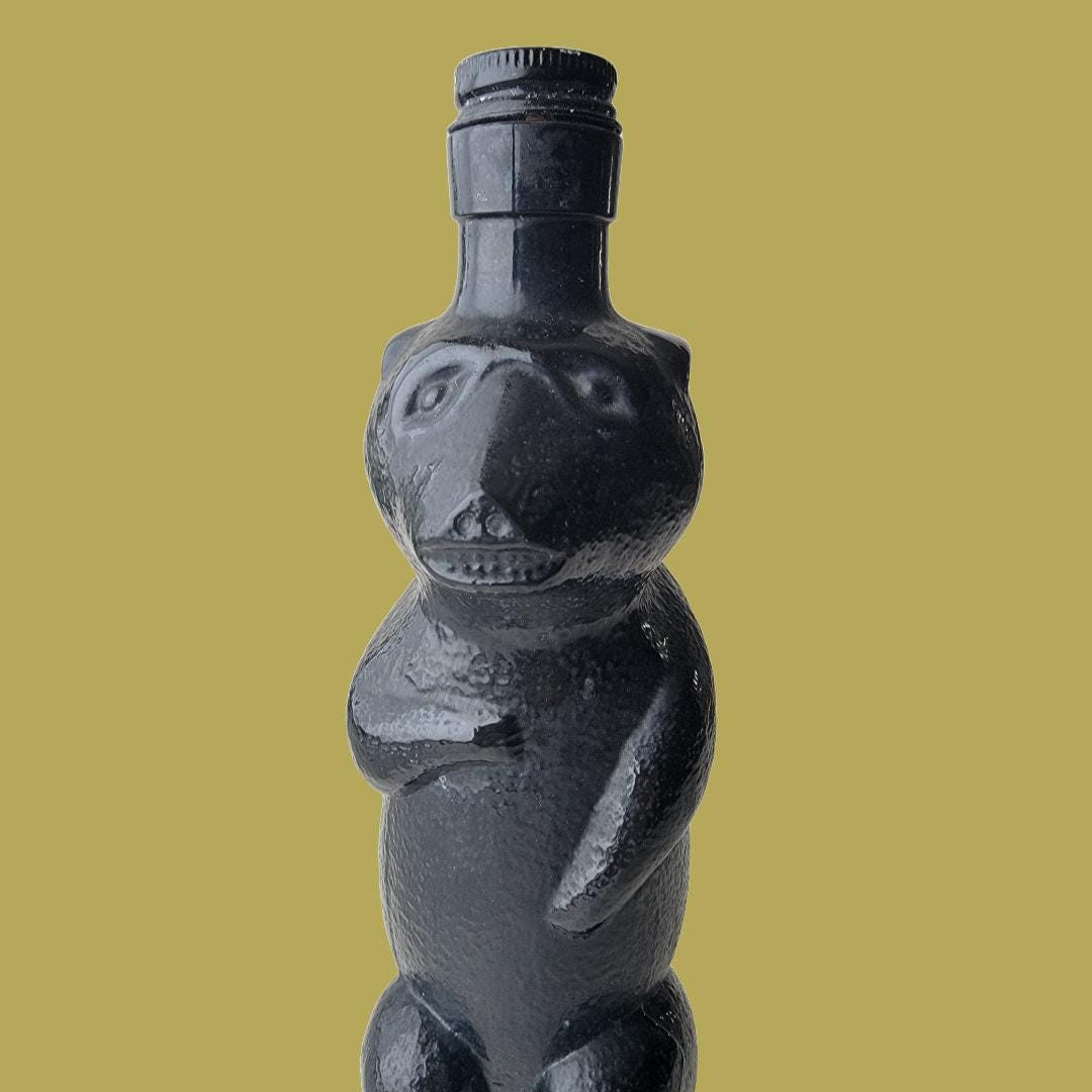 Vintage 1960s Smirnoff Allasch Kummel Black Russian Bear Decanter - Etsy