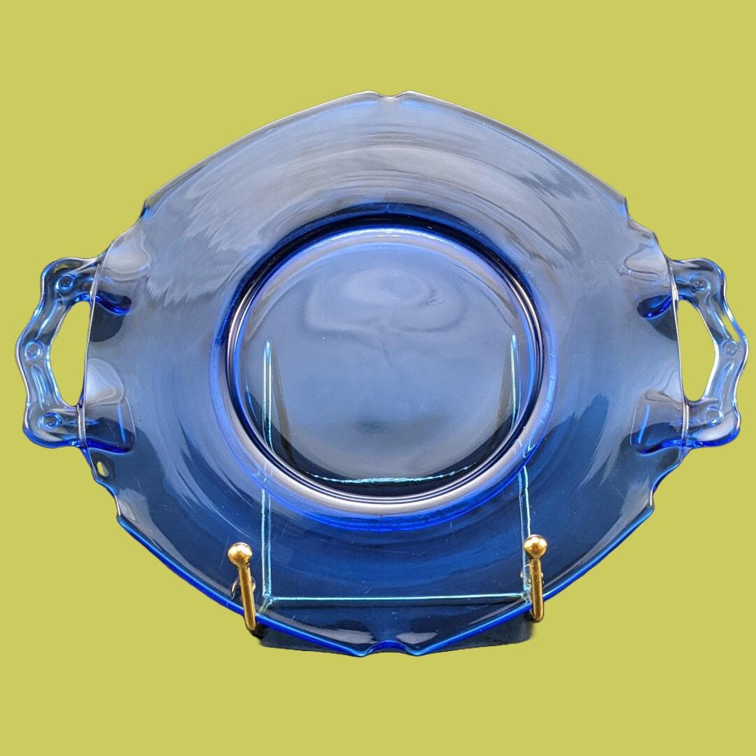 Antique 1920s L.E. Smith Cobalt Mt. Pleasant Shield Handled Mayo Bowl ...