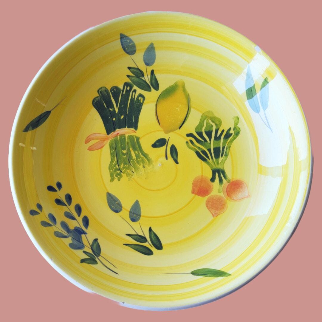 Vintage 1990S Hand Painted Desegura for Signature Italy "pic Nic" Pasta ...